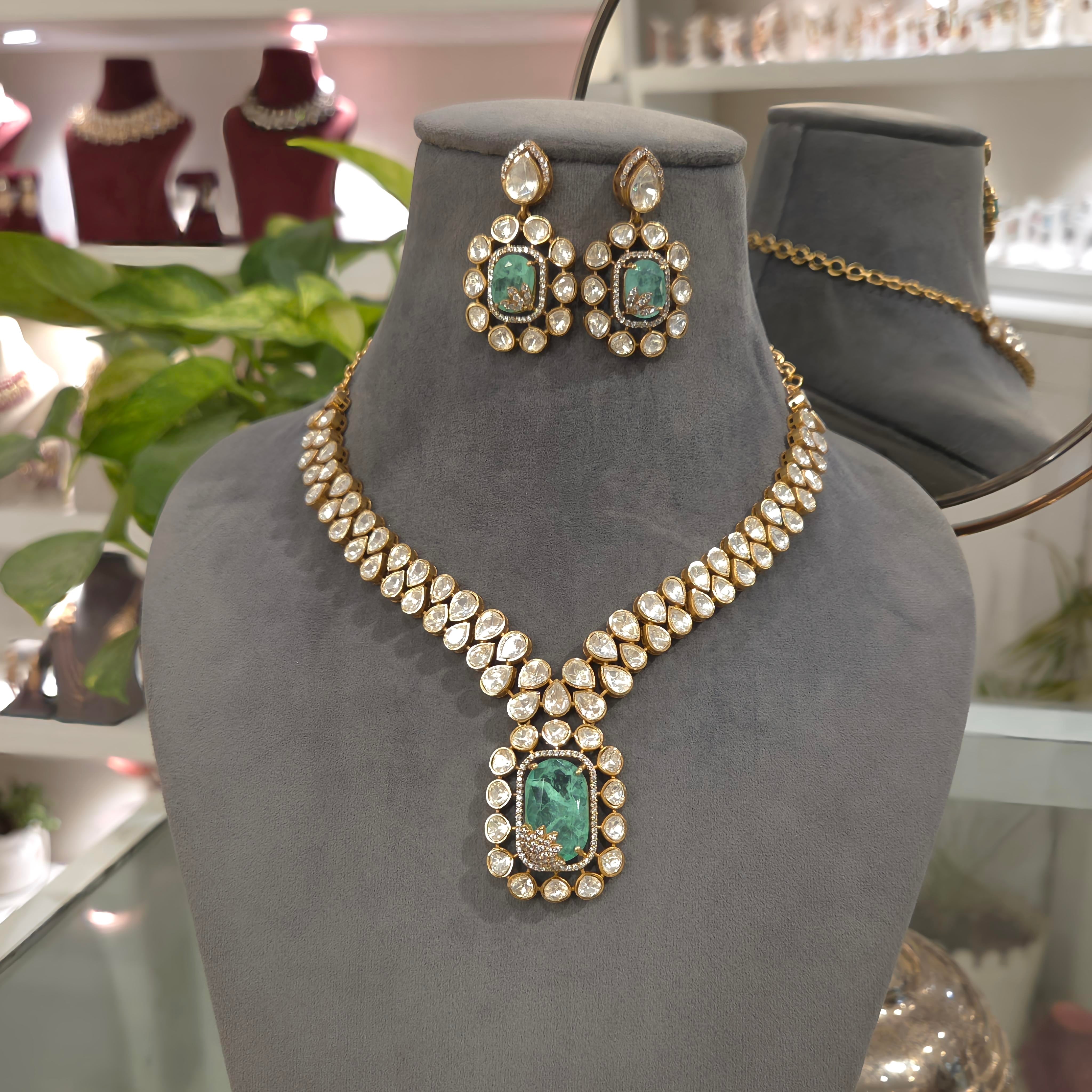 Anikaa Moissanite polki Set – Rubys Creations