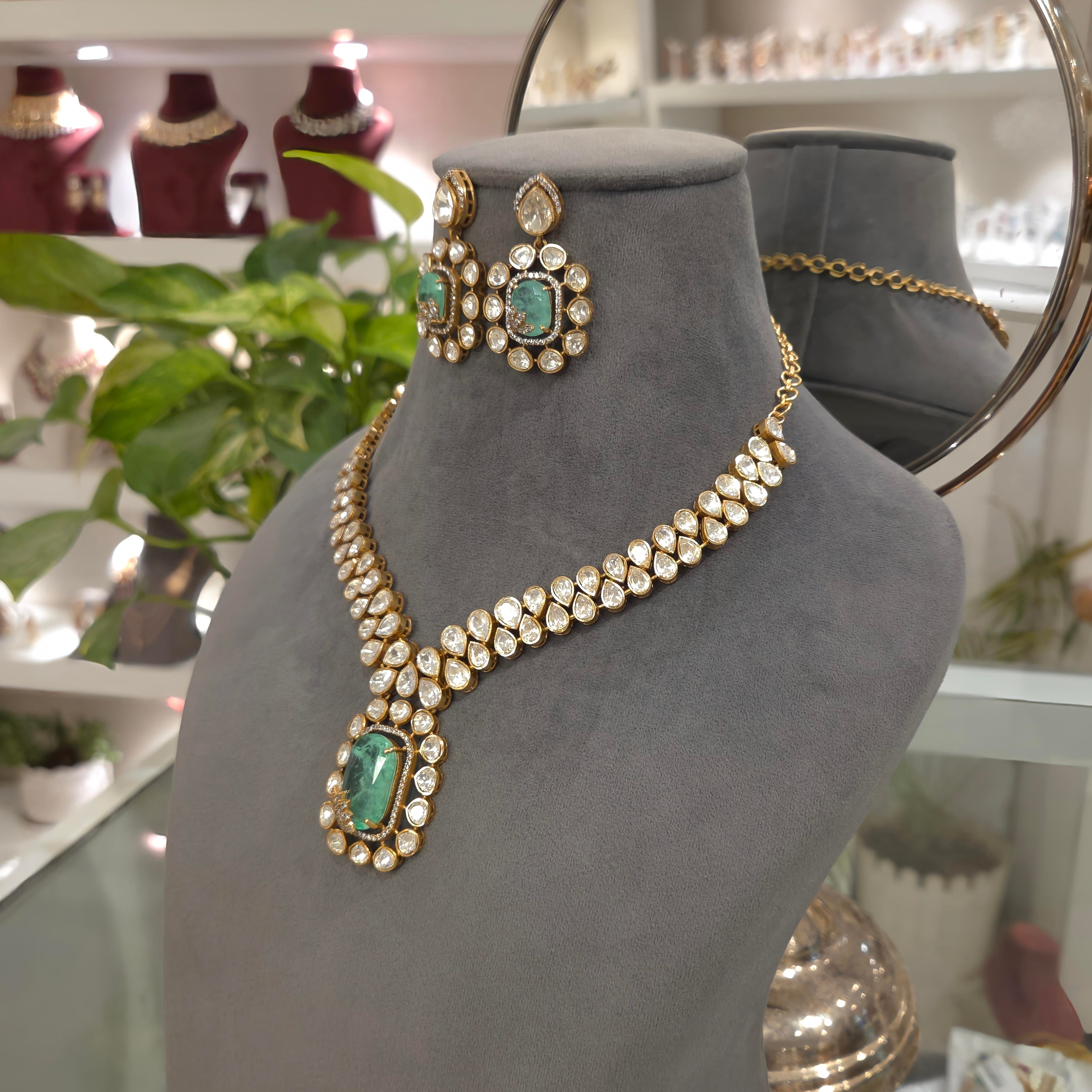 Anikaa Moissanite polki Set – Rubys Creations